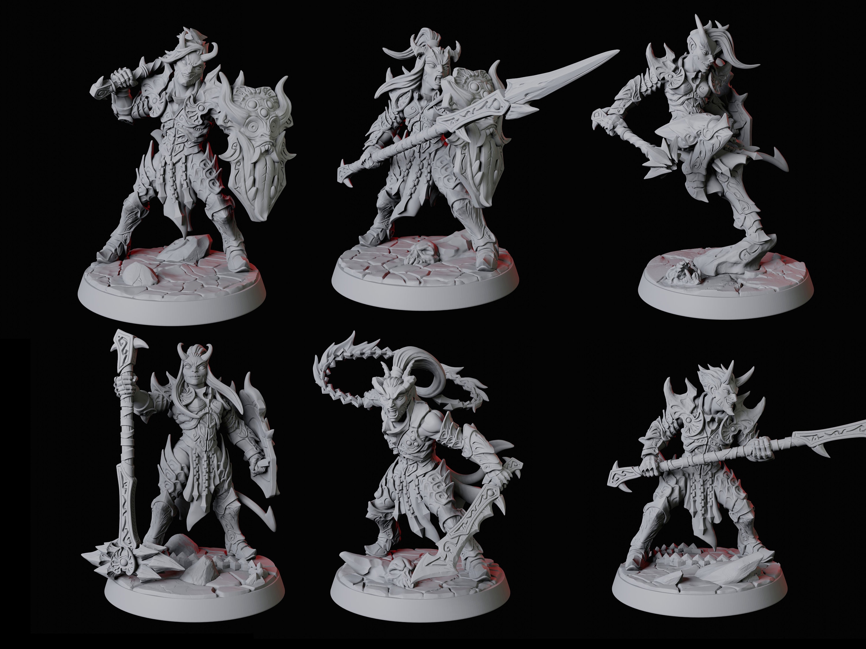 Six Chained Devil or Erinyes for D&D Dungeons and Dragons - Etsy Australia