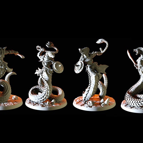 Yuan-ti Wizard Miniature for D&D Dungeons and Dragons - Etsy