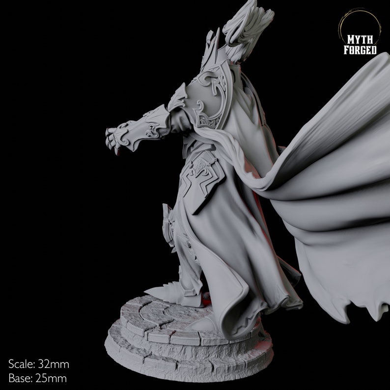 Striding Heavily Armoured Paladin Miniature for D&D, Dungeons and ...