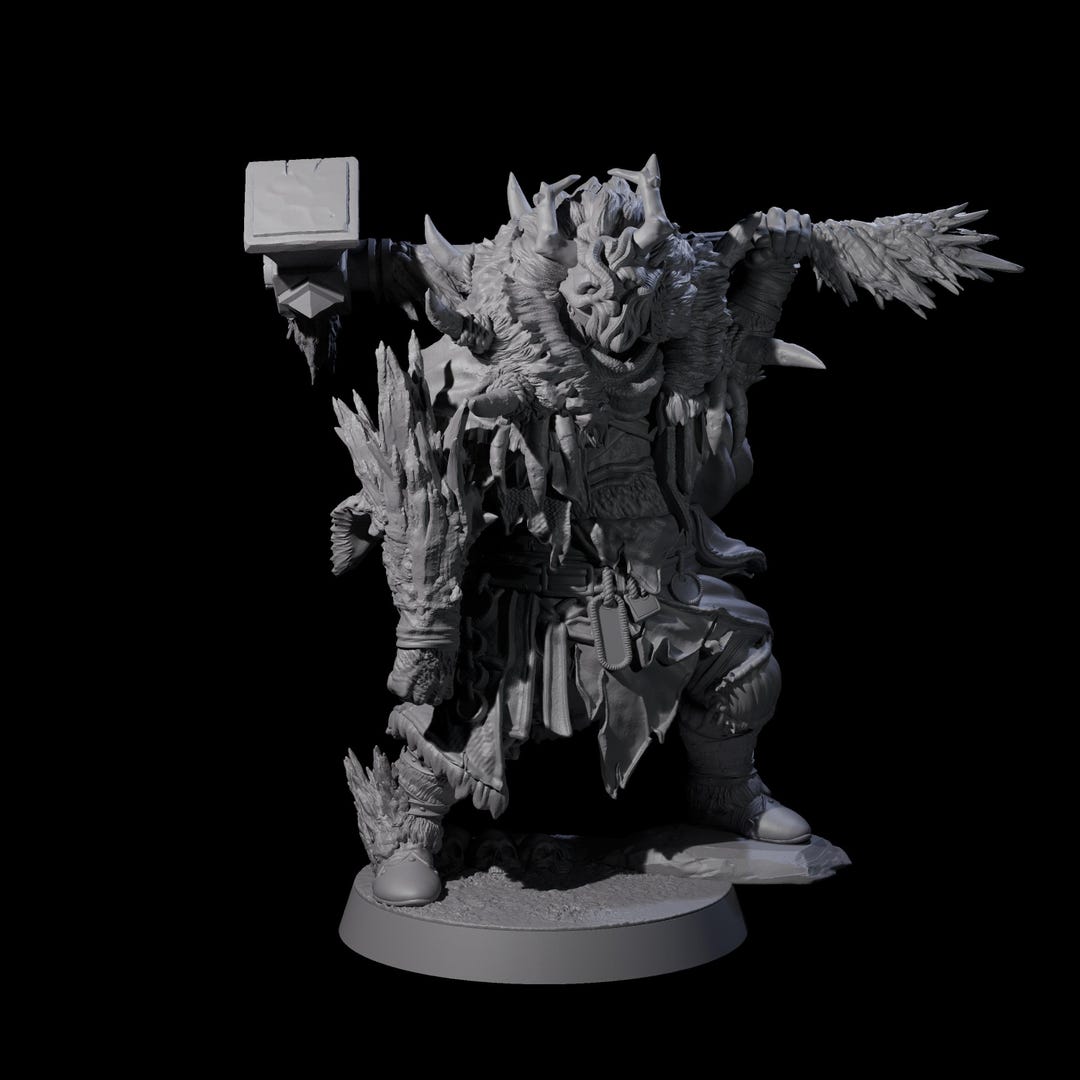 Masked Ice Clan Warrior B Miniature for D&D, Dungeons and Dragons ...