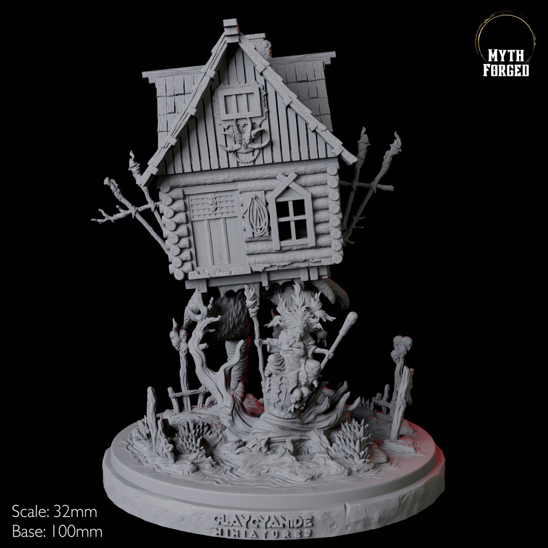 Baba Lysaga and the Creeping Hut Miniature for D&D, Dungeons and ...