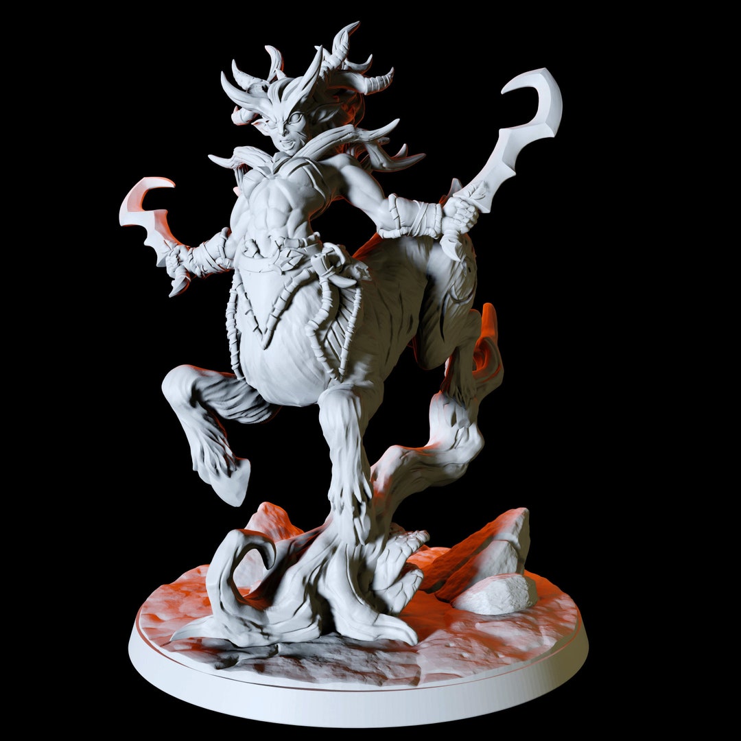Satyr or Centaur Battlemaster Miniature for D&D Dungeons and - Etsy