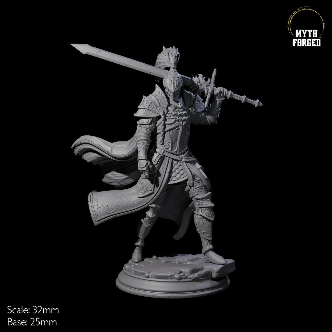 Striding Knight Miniature for D&D, Dungeons and Dragons, Pathfinder and ...