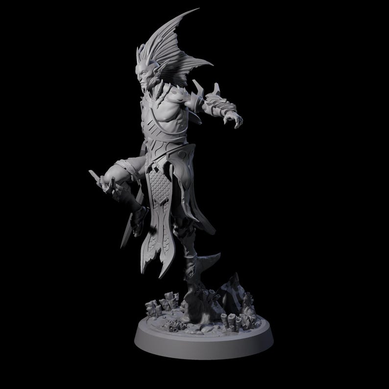Swinging Abyssal Myrmidon B Miniature for D&D, Dungeons and Dragons ...