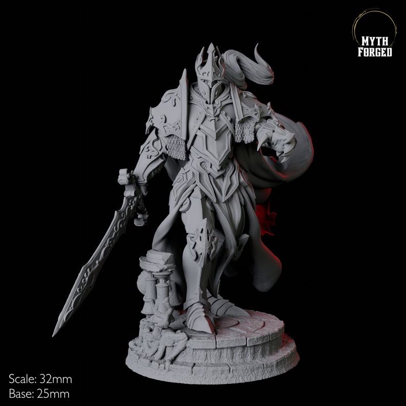 Striding Heavily Armoured Paladin Miniature for D&D, Dungeons and ...