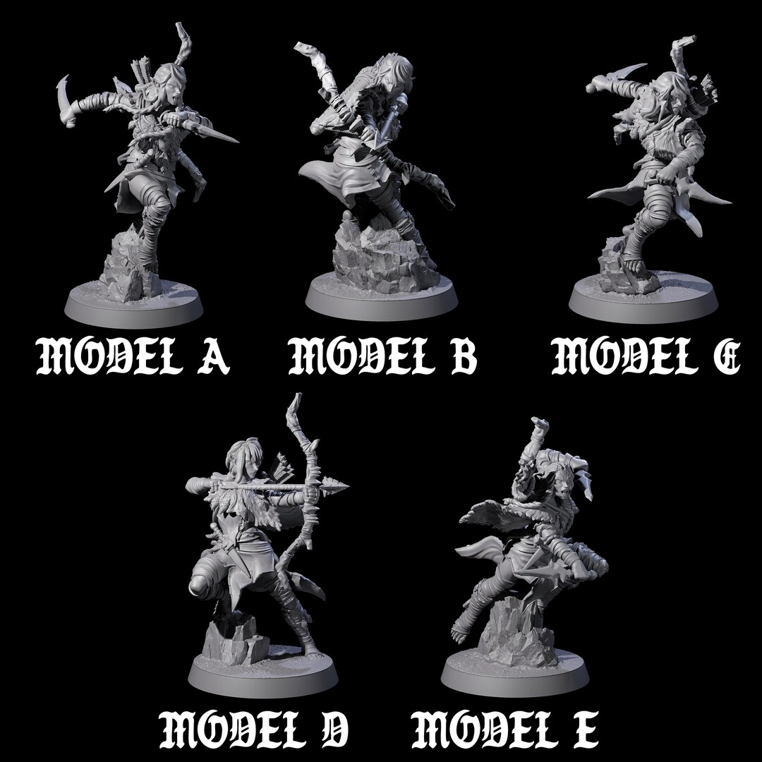 Five Ambushing Elf Rogues Miniature for D&D, Dungeons and Dragons ...