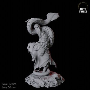 Yuan-ti Malison Snake Charmer Miniature C for D&D, Dungeons and Dragons ...