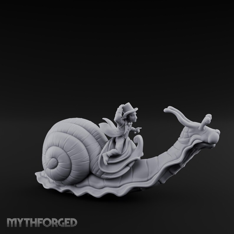 Dapper Snail Rider Halfling Messenger Miniature for D&D, Dungeons and ...