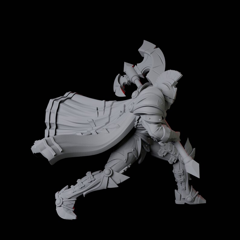 Three Axe-wielding Knight Miniatures for D&D, Dungeons and Dragons ...
