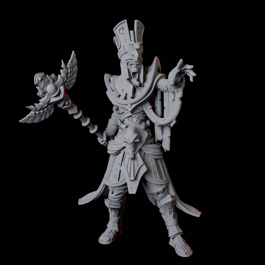 Undead Mummy Sorcerer Miniature for D&D, Dungeons and Dragons ...