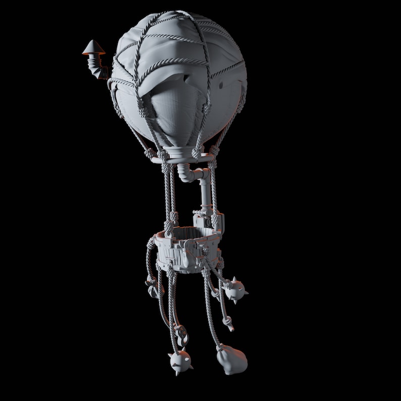 Hot Air Balloon Miniature for D&D, Dungeons and Dragons, Pathfinder and ...