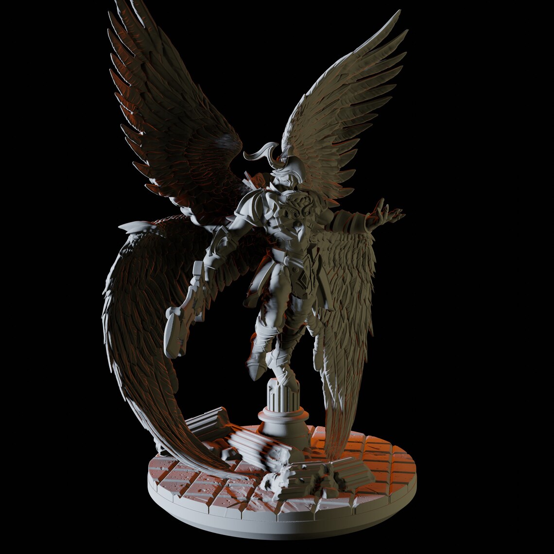 Armoured Angel Miniature for D&D Dungeons and Dragons - Etsy