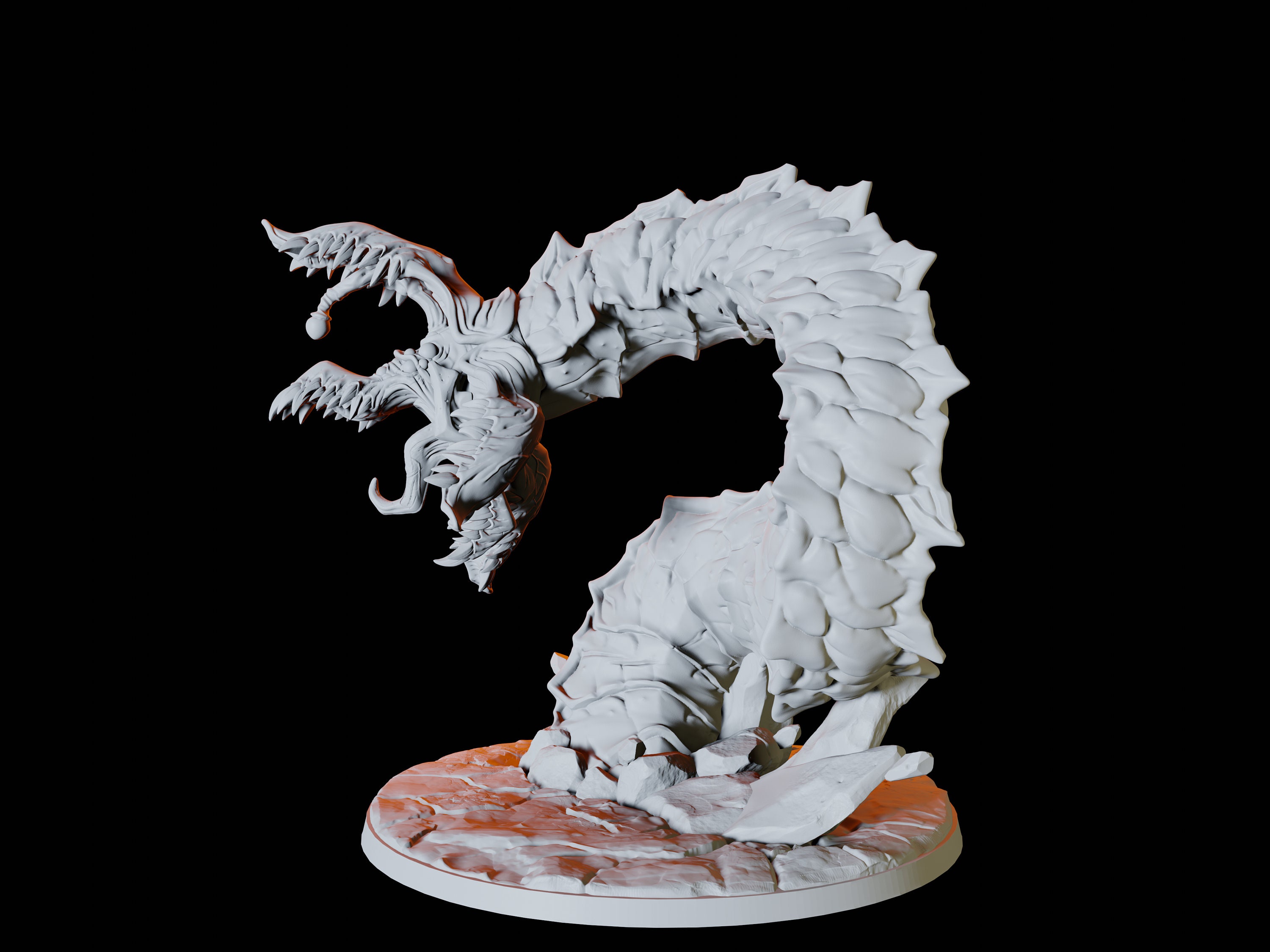 Purple Worm Miniature for D&D Dungeons and Dragons - Etsy