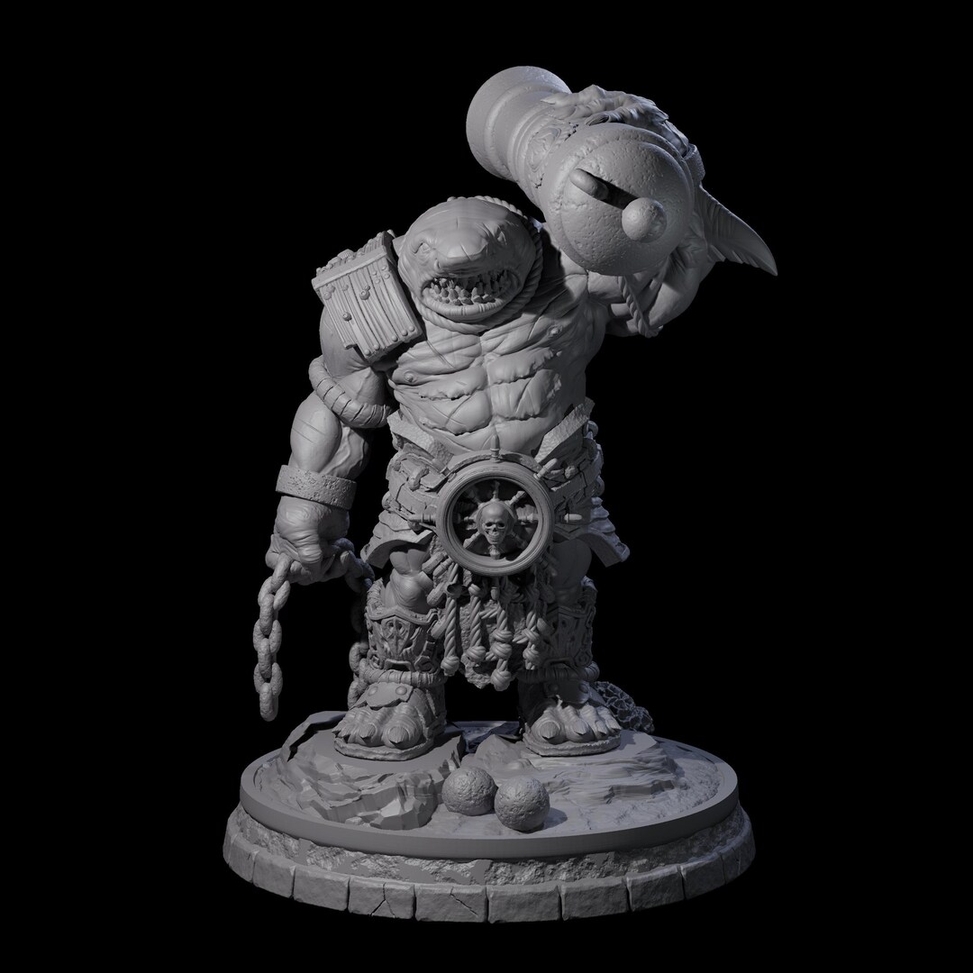 Dripping Sharkin O Miniature for D&D, Dungeons and Dragons, Pathfinder ...