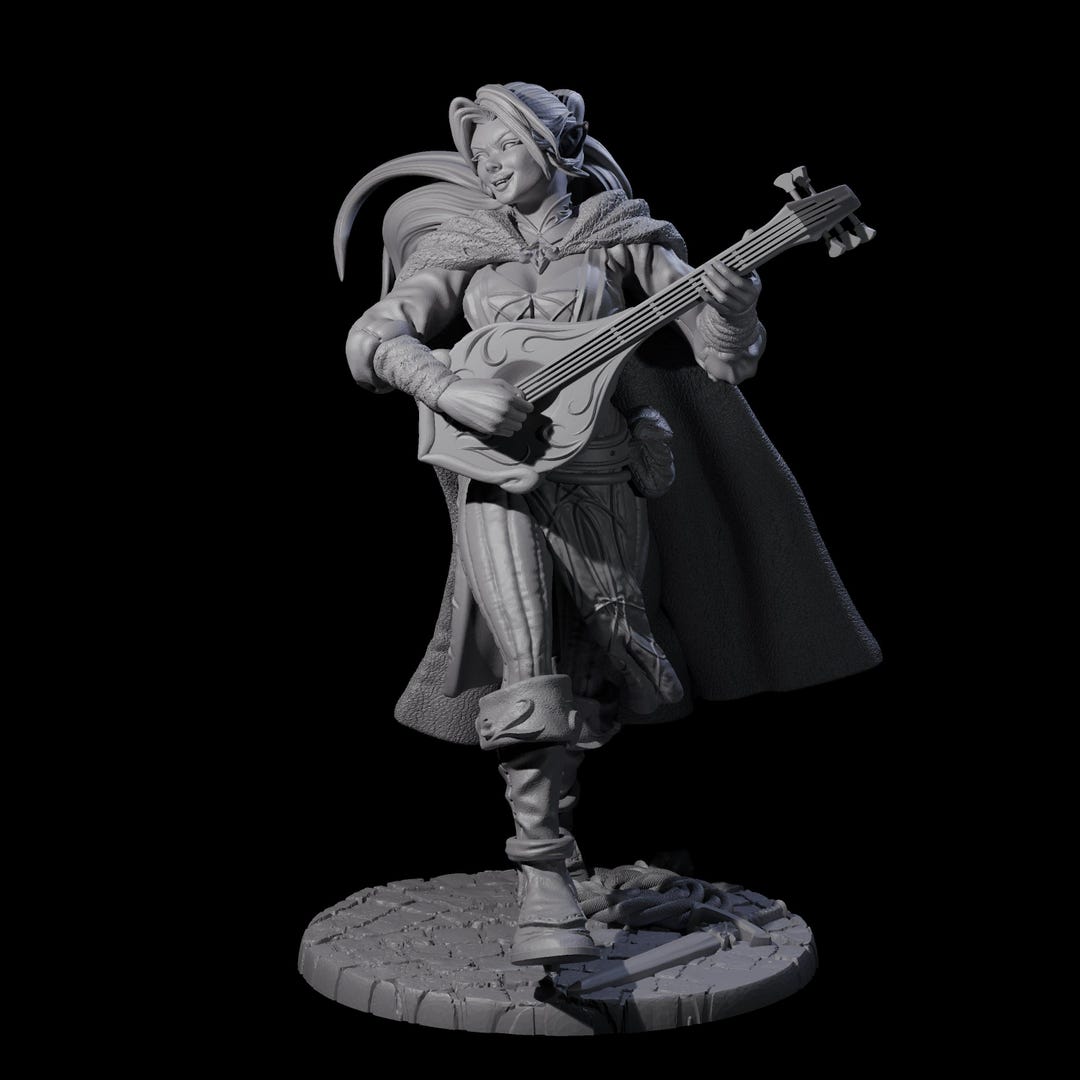 Etnice - Strumming Elf Bard Miniature for D&D, Dungeons and Dragons ...
