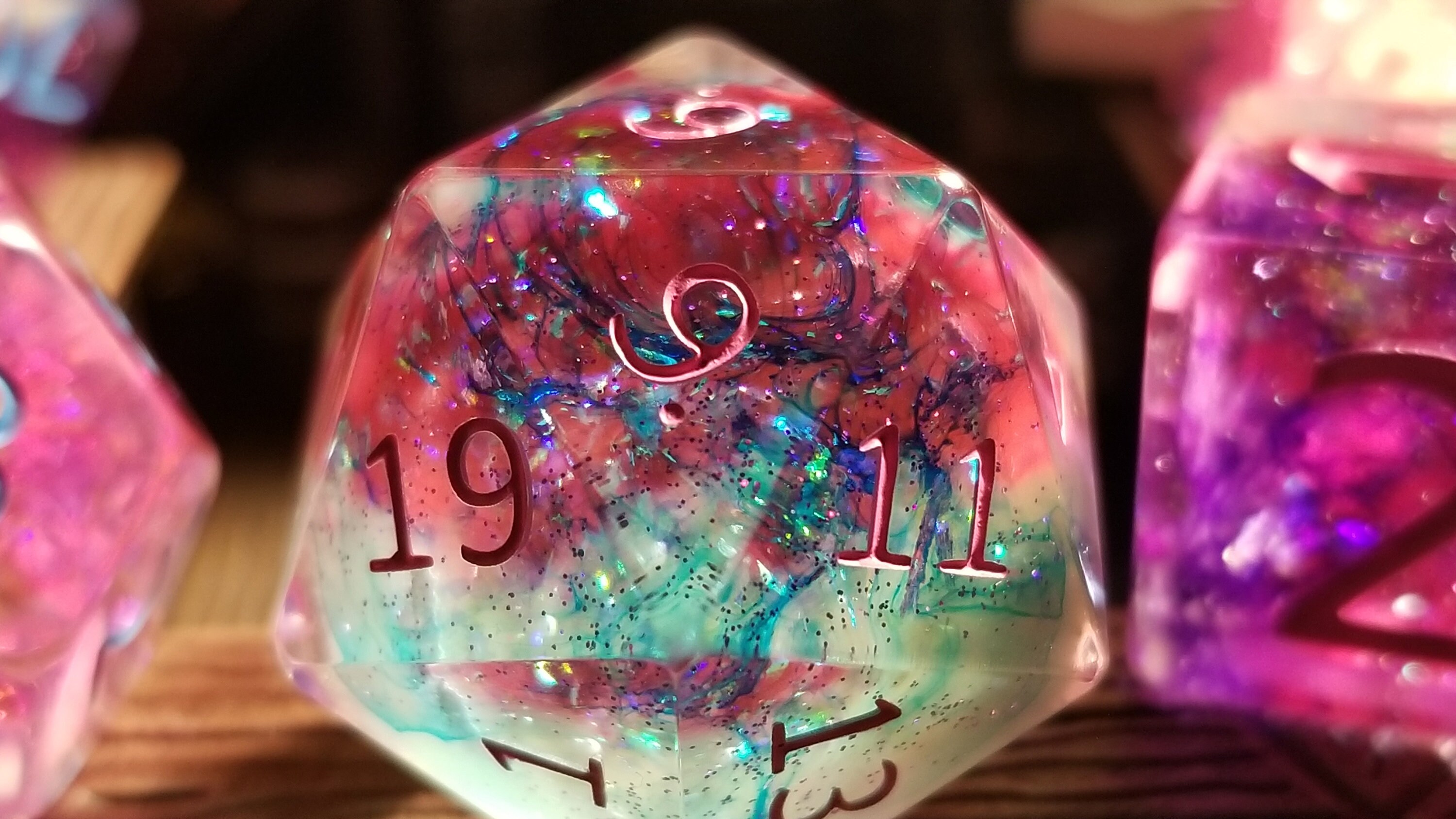 Big Large Dice Setoversized Cotton Candy Birthday Party Glow in the ...