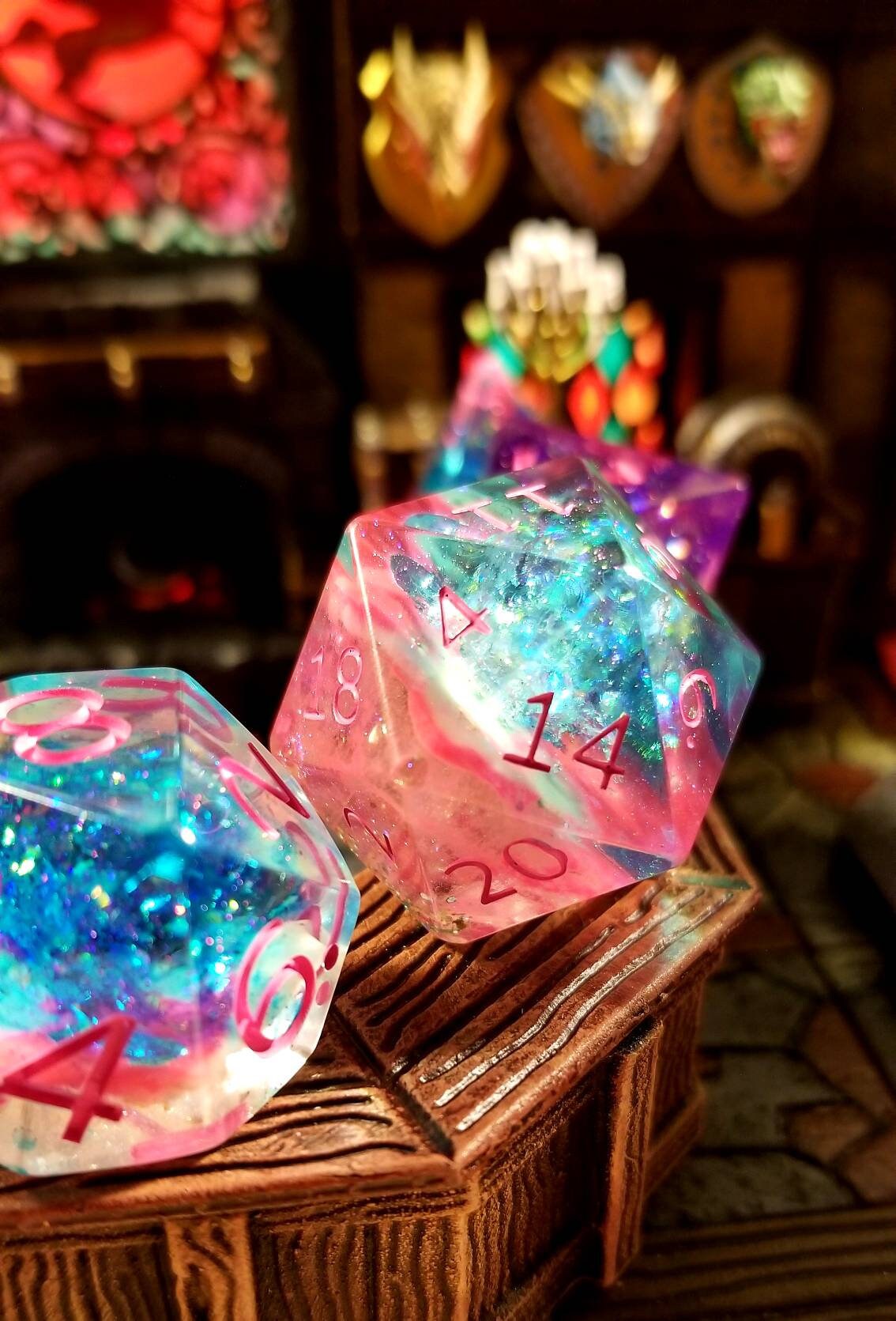 Big Large Dice Set Oversized Glow in the Dark Birthday Party Neon Dice ...