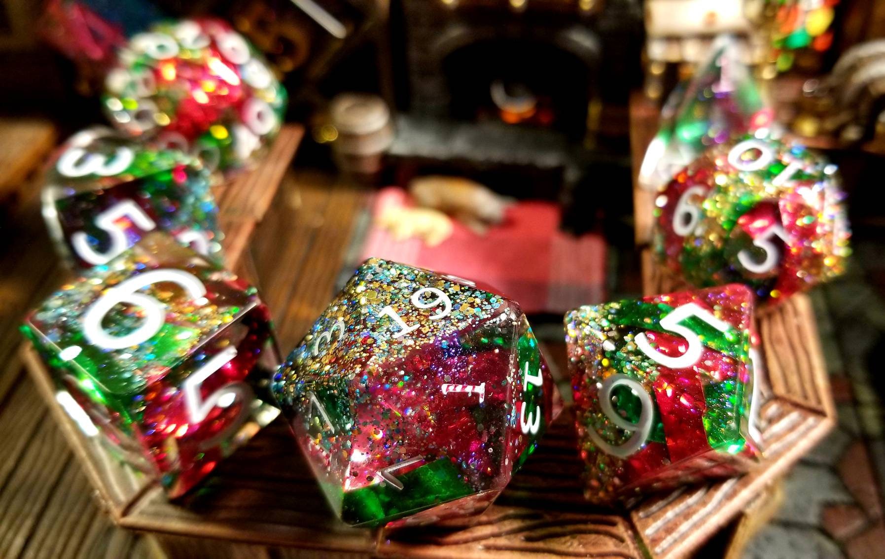 Big Large Dice Set Oversized 30mm Christmas Dice Set extra Jumbo Giant ...