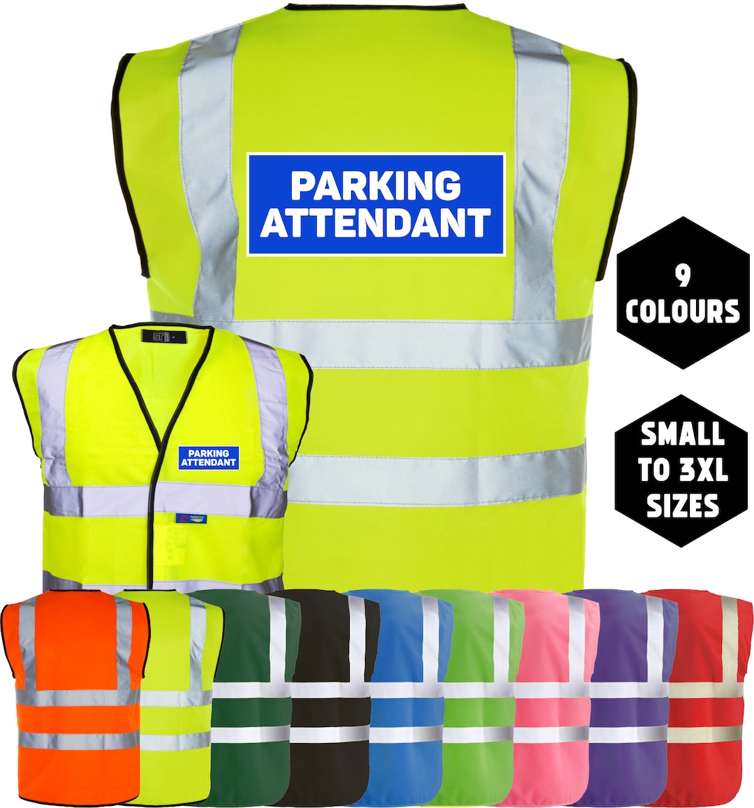 Parking Attendant Printed Hi-vis High Viz Visibility Safety Vest ...