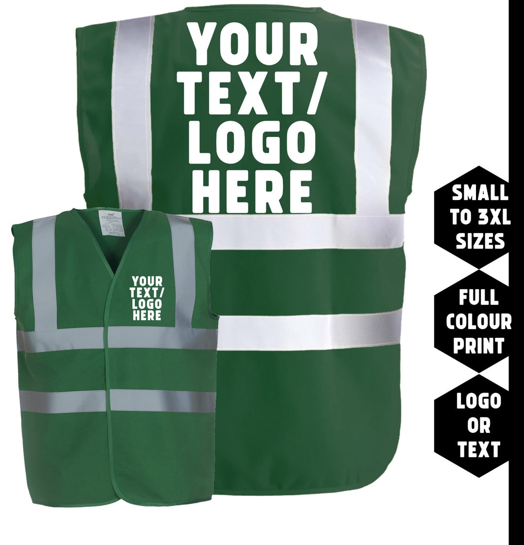 Custom Printed Paramedic Green Hi-vis Visibility Safety Vest/waistcoat ...