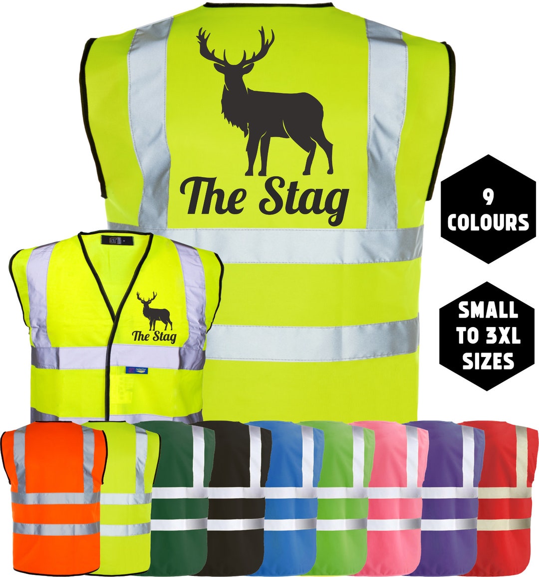 Stag Do the Stag Party Wedding Groom Night Hi-vis Vest T-shirt Funny ...