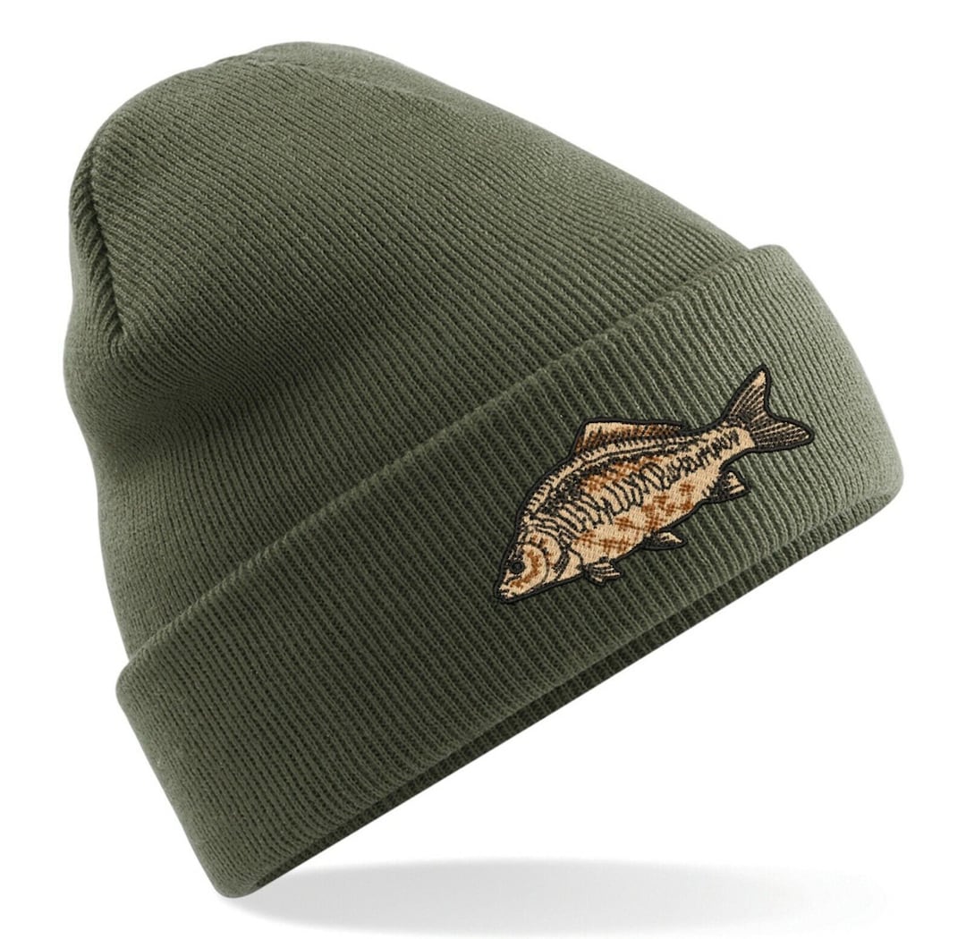 Carp Fishing Embroidered Beanie Hat - Common/mirror/specimen Logo - Etsy UK