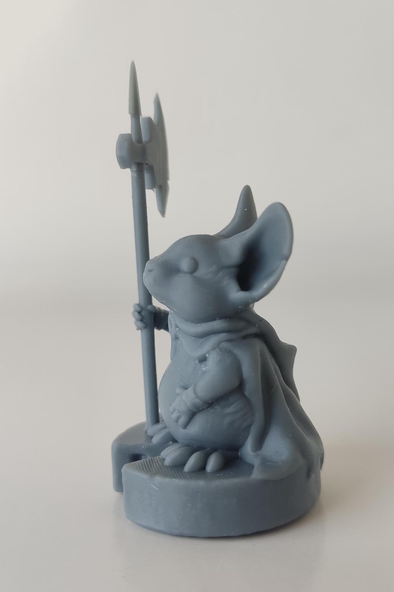 Mouse Tank Halberd Spear | Miniature Fantasy RPG Figurine Art Toy ...