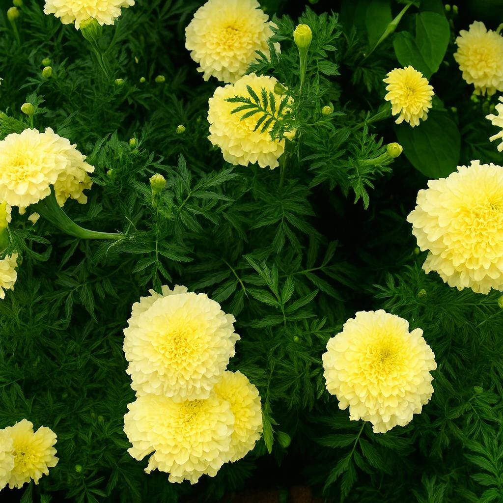 Marigold Kilimanjaro White Heirloom Seed 30 - Etsy