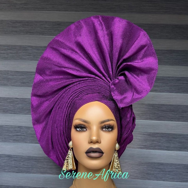 Purple Nigerian Headwrap - Etsy