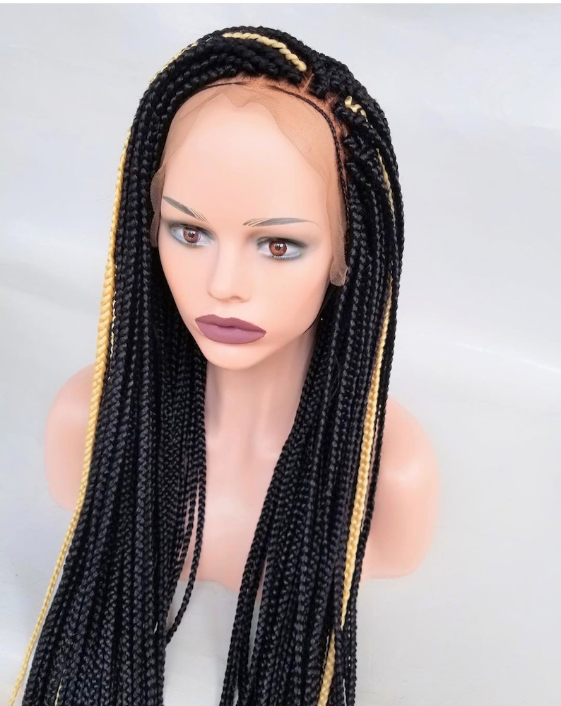 Braid Wig For Black Women Braid Wig Box Braid Wig Lace Etsy Australia