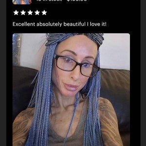 Blue Braided Wig, Long Knotless Box Braid Wig, Wigs for Black Women - Etsy