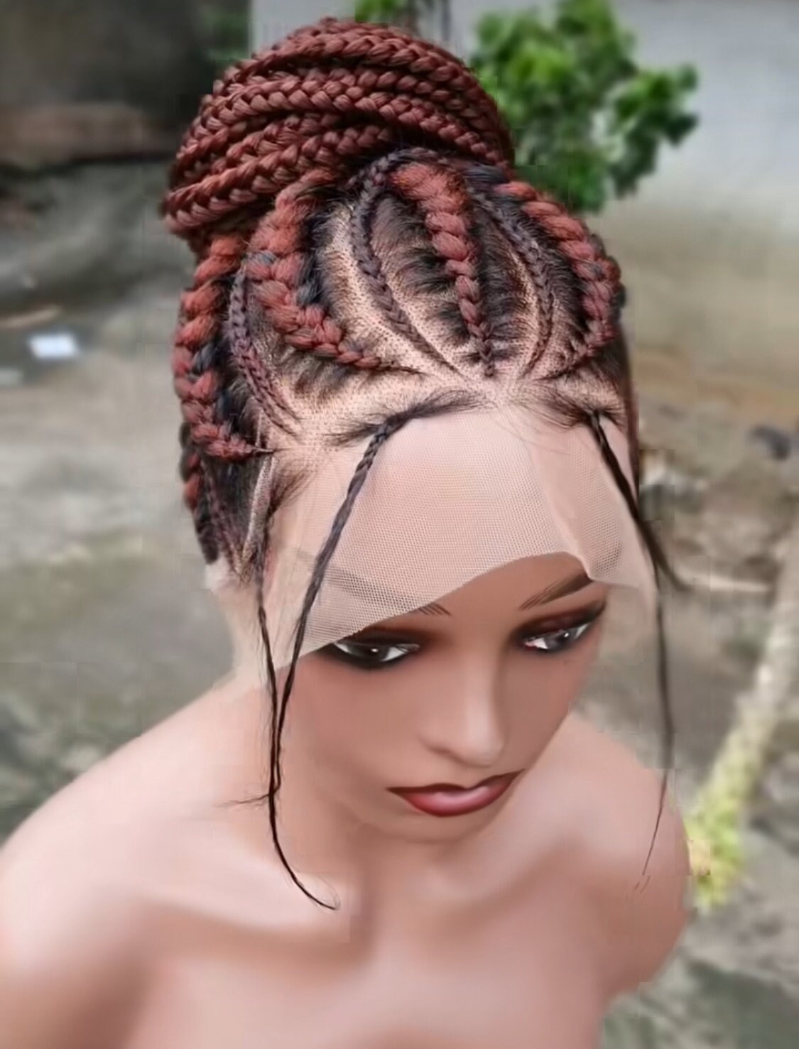 Box Braid Wig Full Lace Cornrow Ghana Weave Wig Braided Wig - Etsy