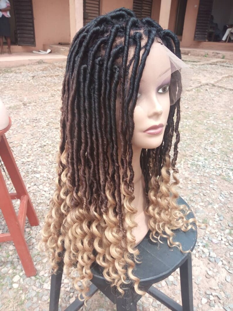 Faux Locs Braid Wig Full Lace Faux Locs Wig for Black Woman - Etsy