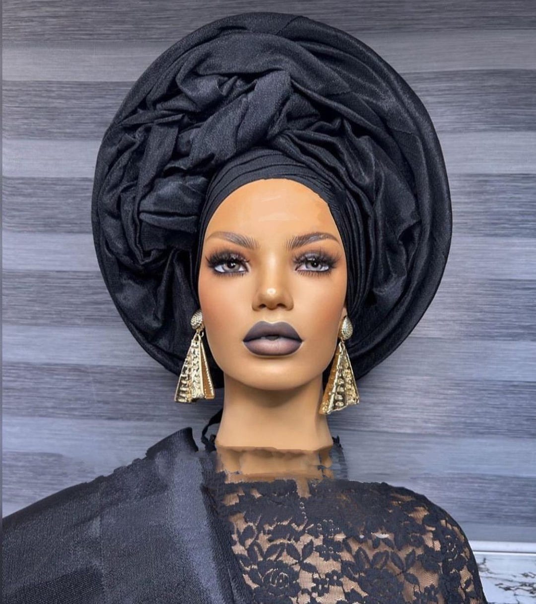 Autogele Asooke, African Headwrap, Nigerian Headpiece, African Headwrap ...