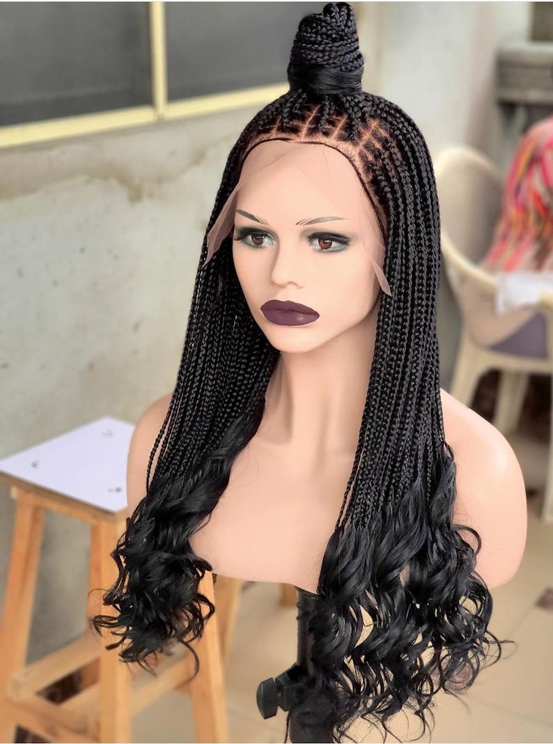 Knotless Braid Wig Box Braid Wig Lace Front Wig Braids Wig - Etsy