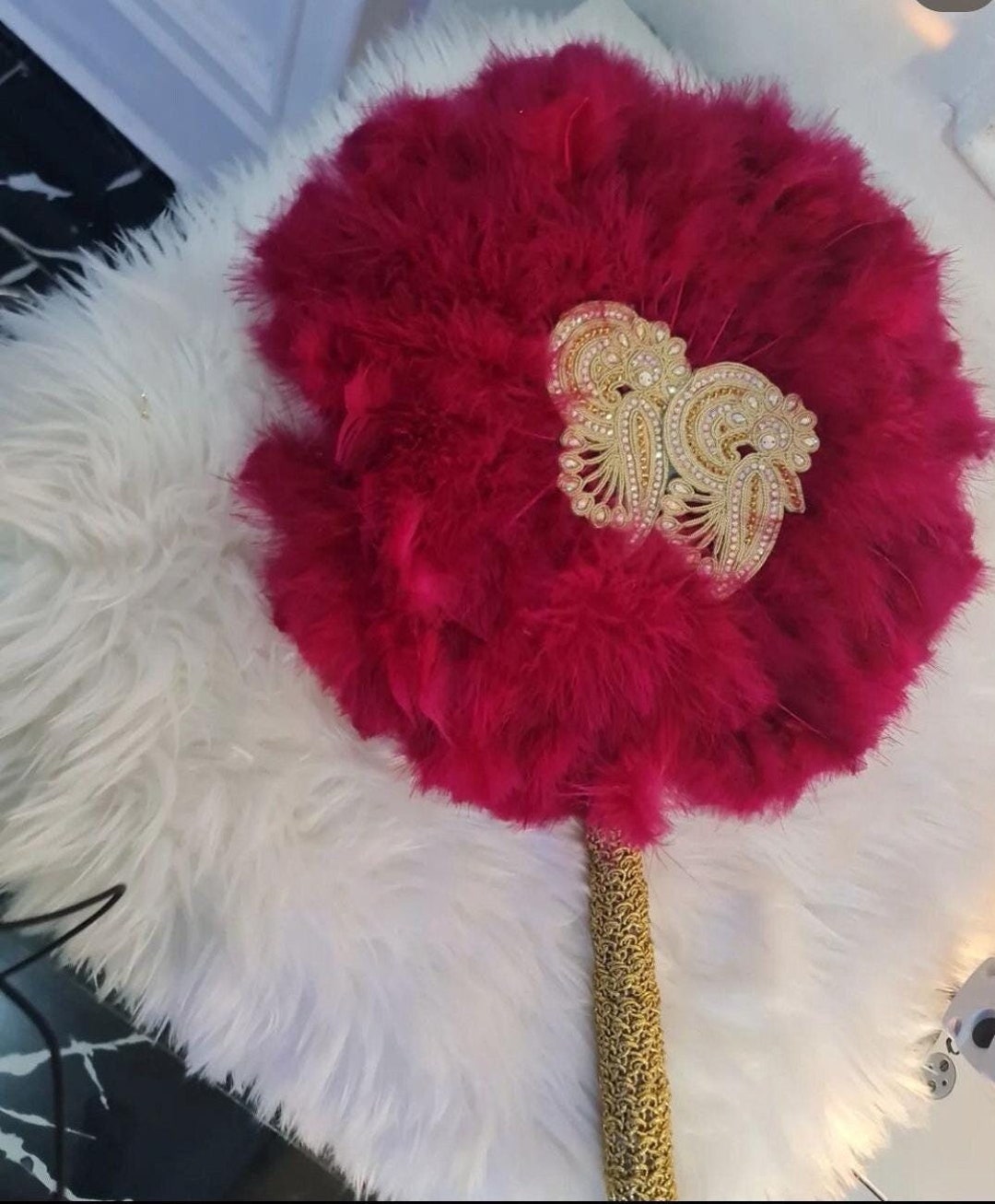 Bridal Hand Fan Feather, African Traditional Wedding Hand Fan, African ...