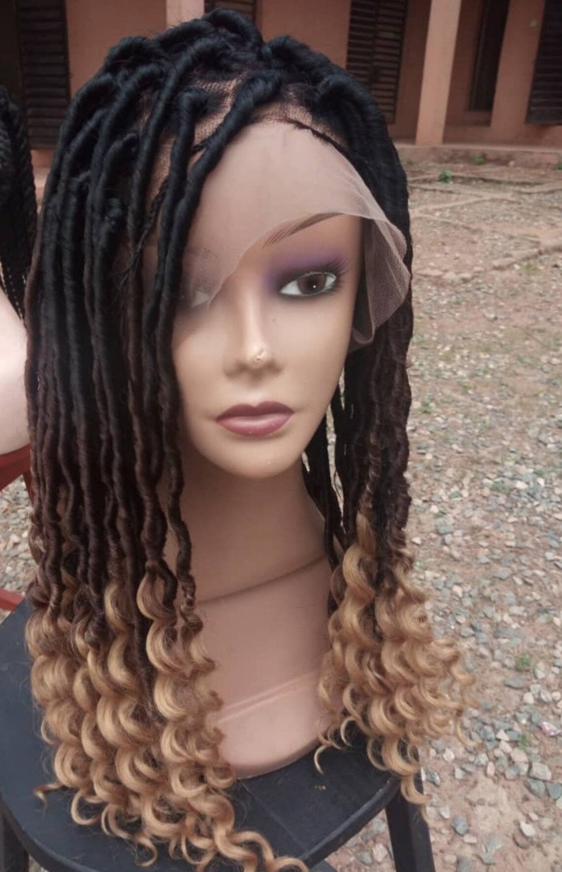 Faux Locs Braid Wig Full Lace Faux Locs Wig for Black Woman - Etsy