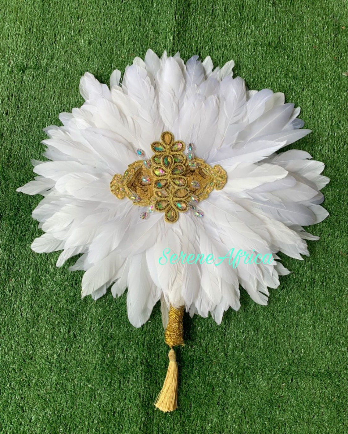 Wedding Bridal Hand Fan, African Traditional Wedding Feather Hand Fan ...