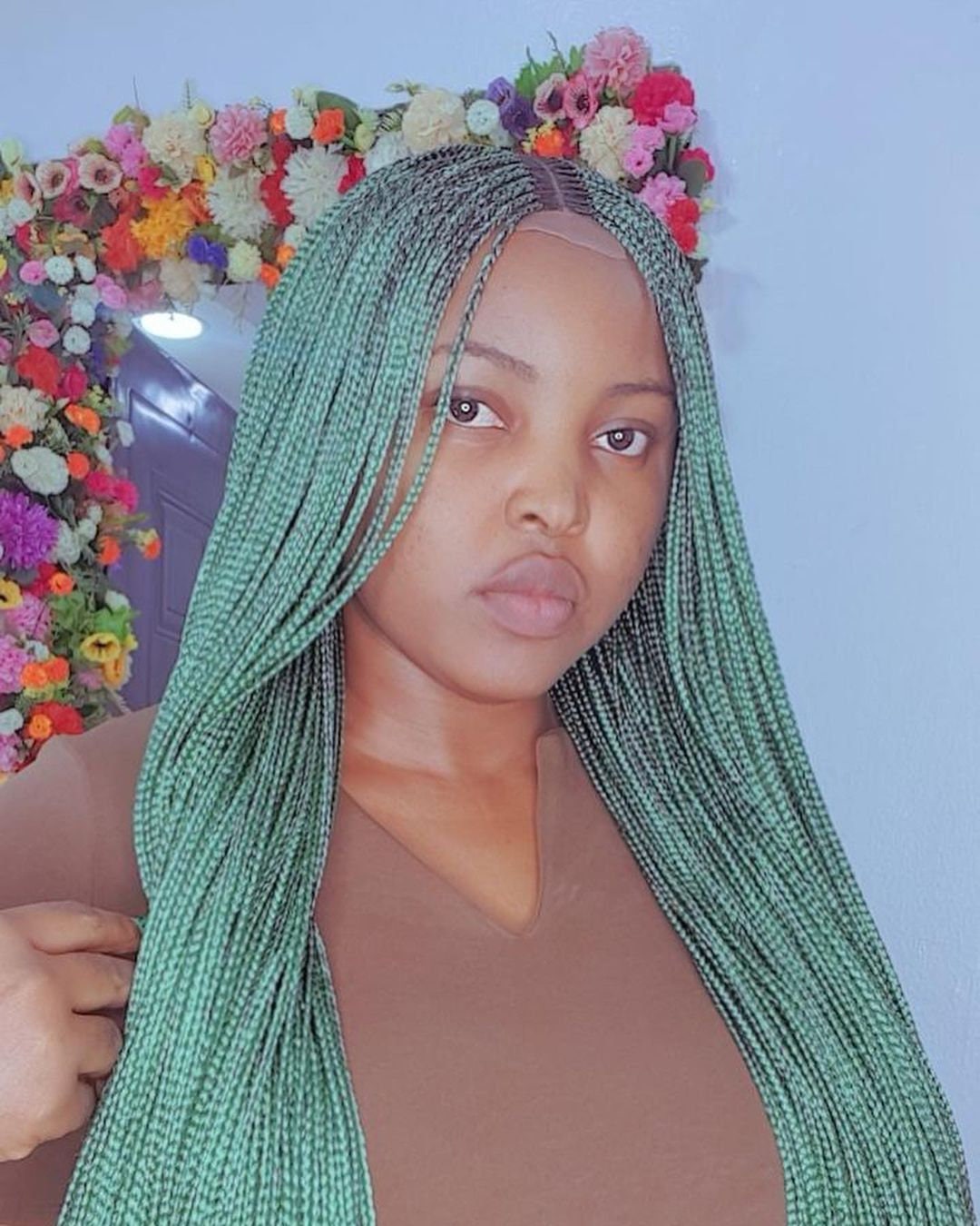 Green Box Braid Wig Wigs for Black Women Light Weight - Etsy