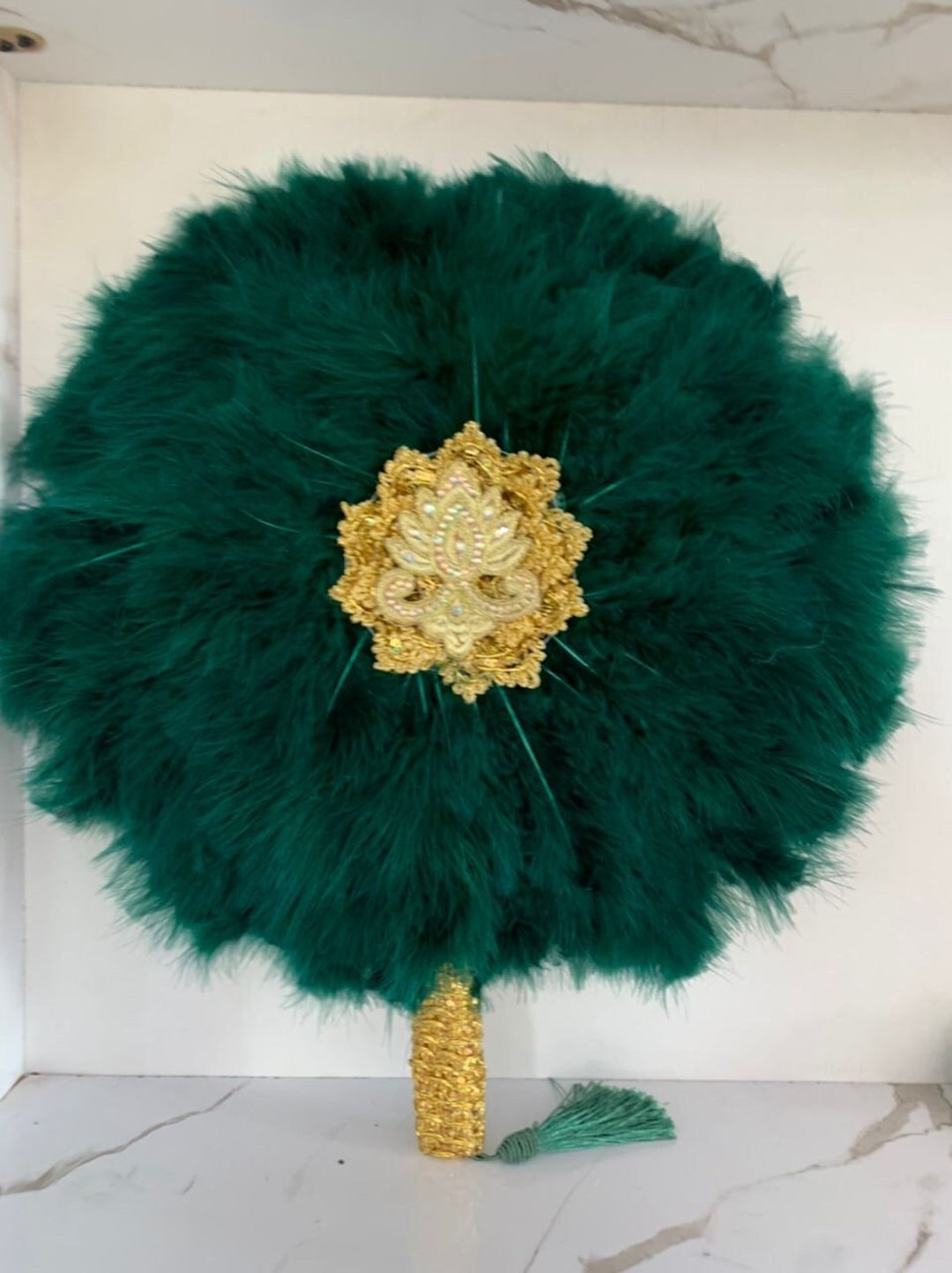 Green Hand Fan, African Traditional Wedding Feather Hand Fan, African ...