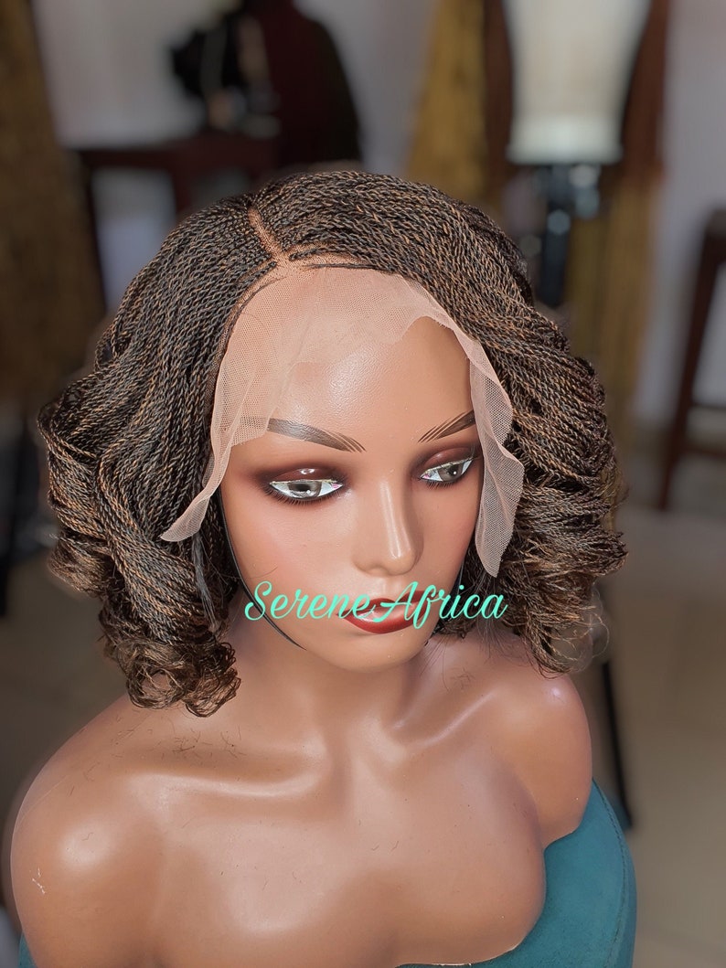 Braided Wig Lace Closure Short Braided Wigs Wigs For Black Women Etsy