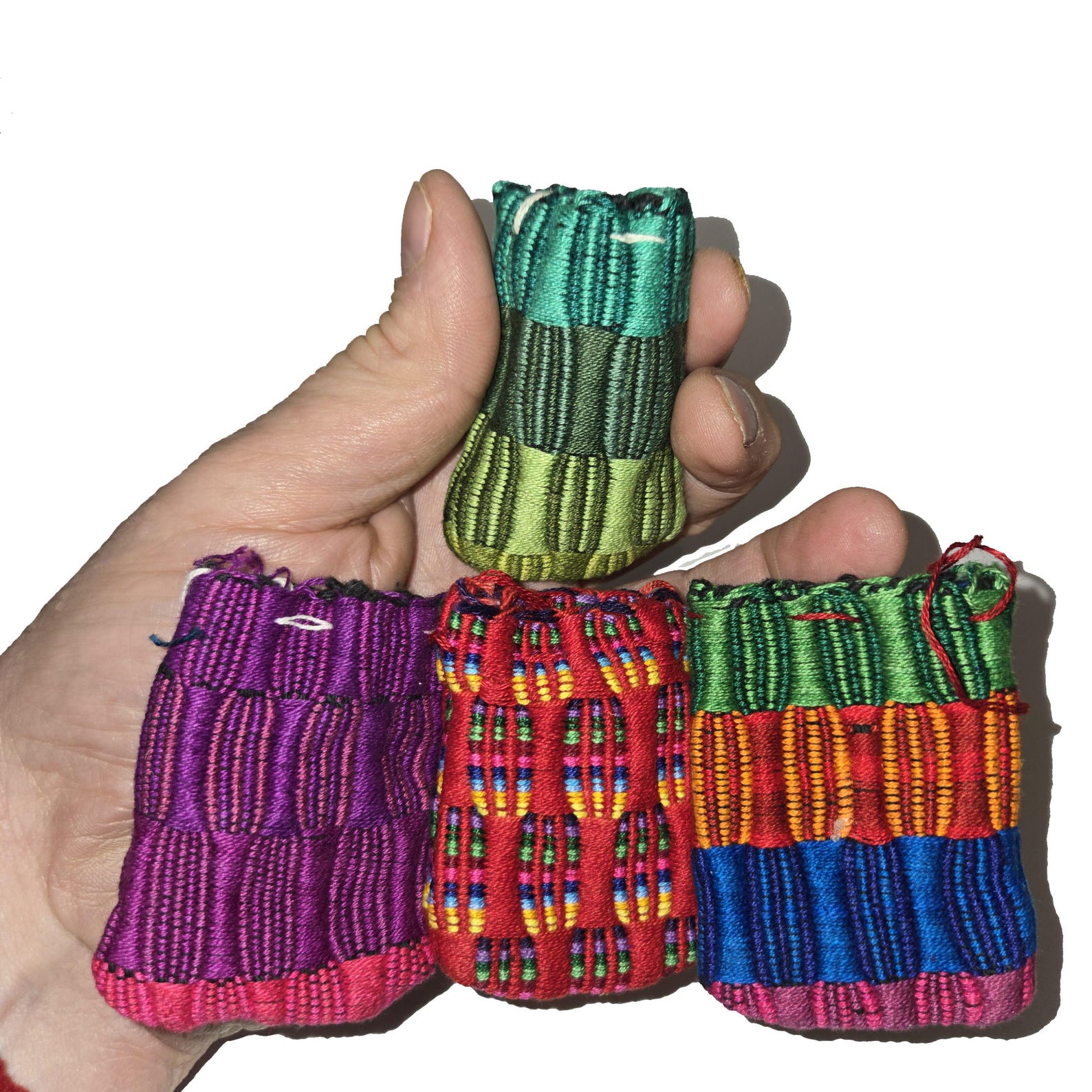 Handmade Guatemalan Fabric Pouch: Small Crystal Gemstone Amulet Boho ...