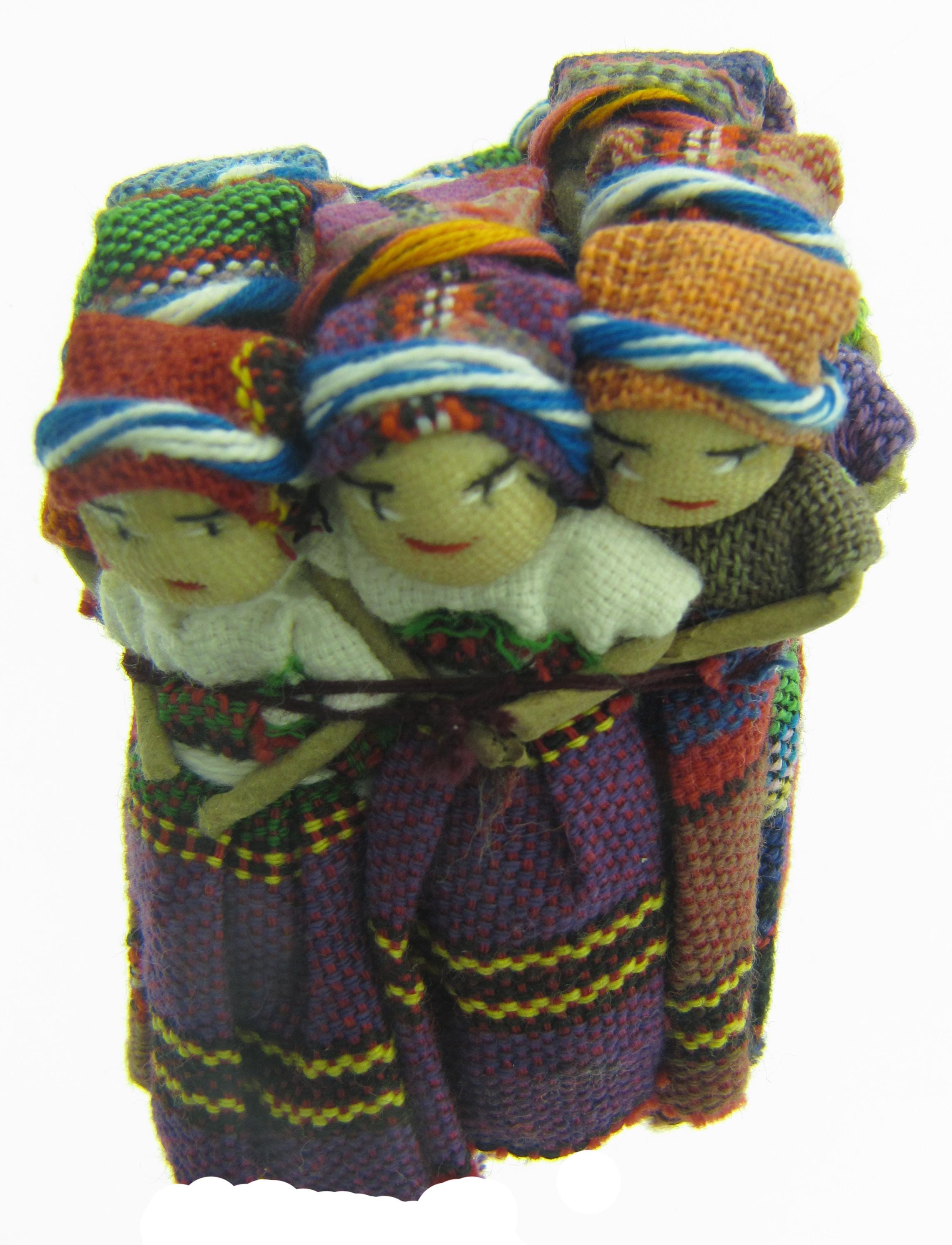 Paper Dolls 3 Boxes With Worry Dolls From Guatemala 6 Super Cute Little ...