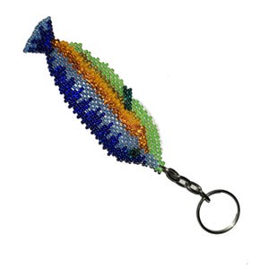 Handmade Beaded Fish Keychain Multicolor Czech Glass Seed Beads – Fishing Pole Key Ring Charm - Etsy