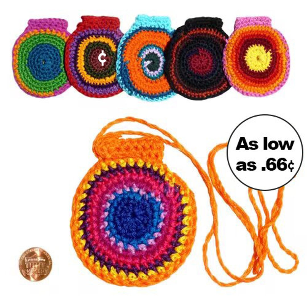 Crystal Pouches as Low as .66 Boho Crocheted Baggie Aka Bead Purse With ...