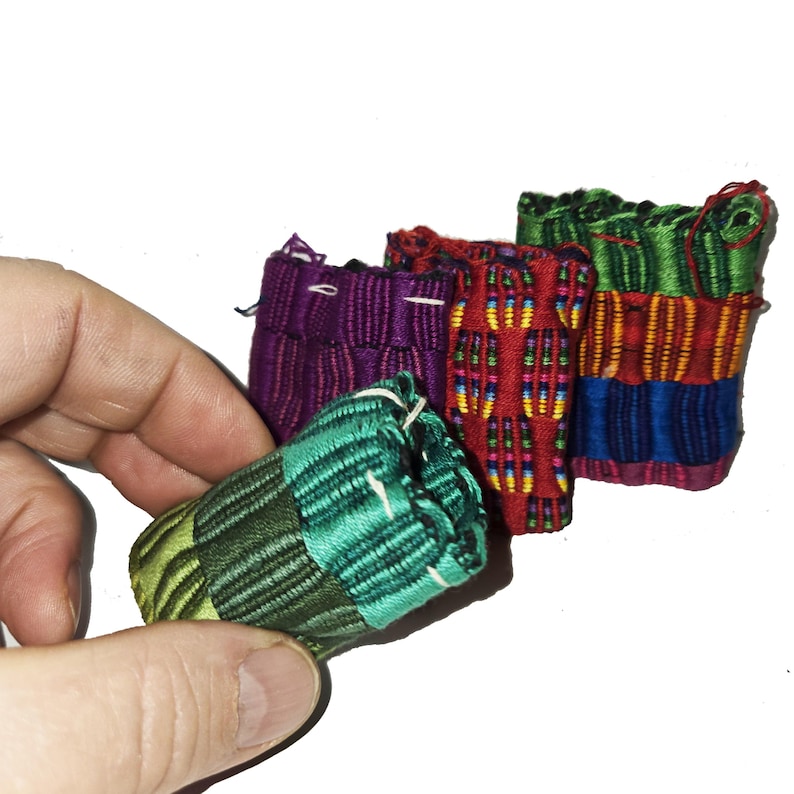 Handmade Guatemalan Fabric Pouch: Small Crystal Gemstone Amulet Boho ...