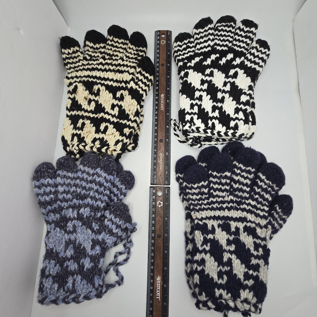Handmade Wool Gloves Mittens - Lightweight Knit, Warm and Cozy - Etsy