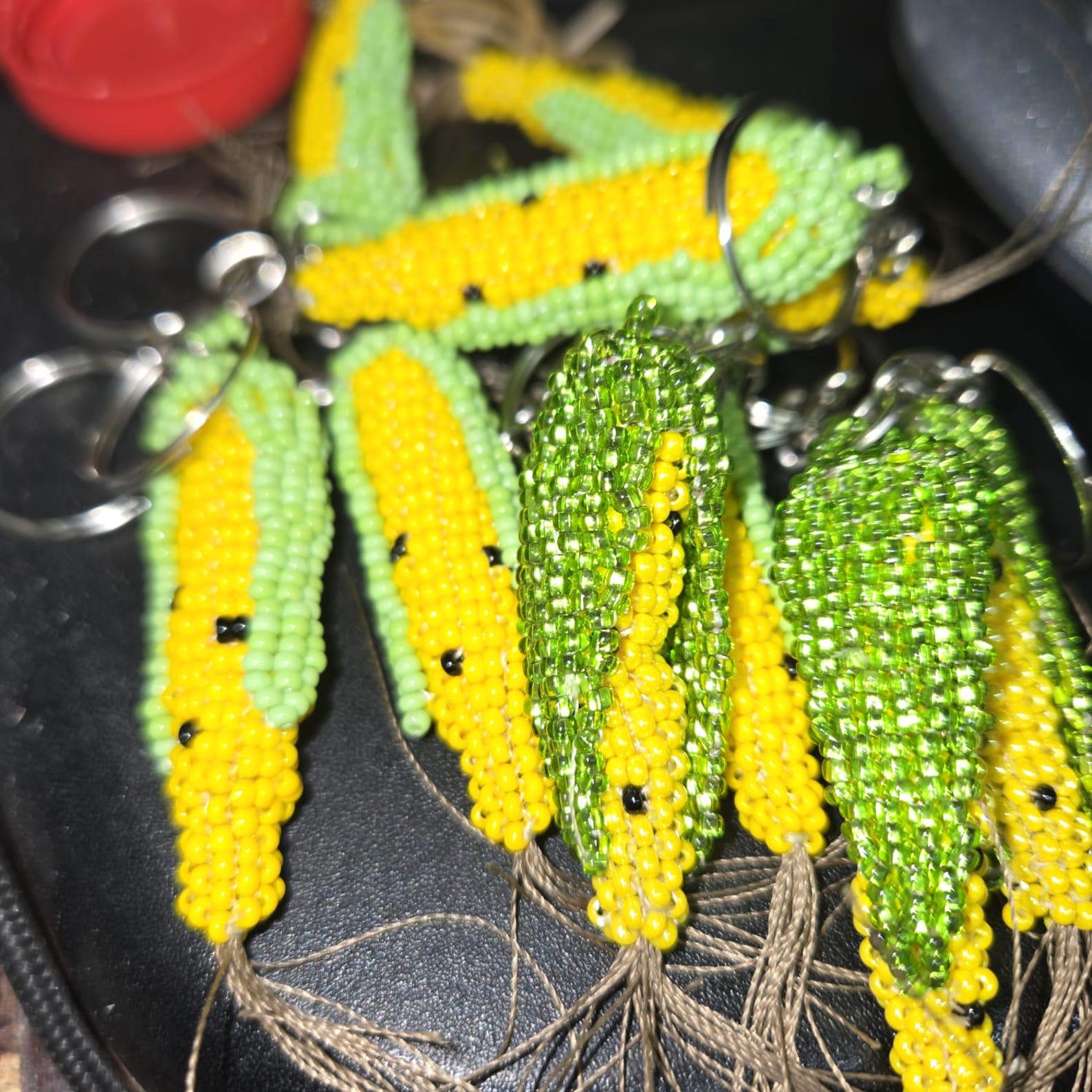 Handmade Beaded Corn Keychain Boho Bag Keyring Charm - Etsy