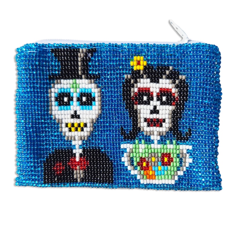 Beaded Skull Coin Purse - Etsy
