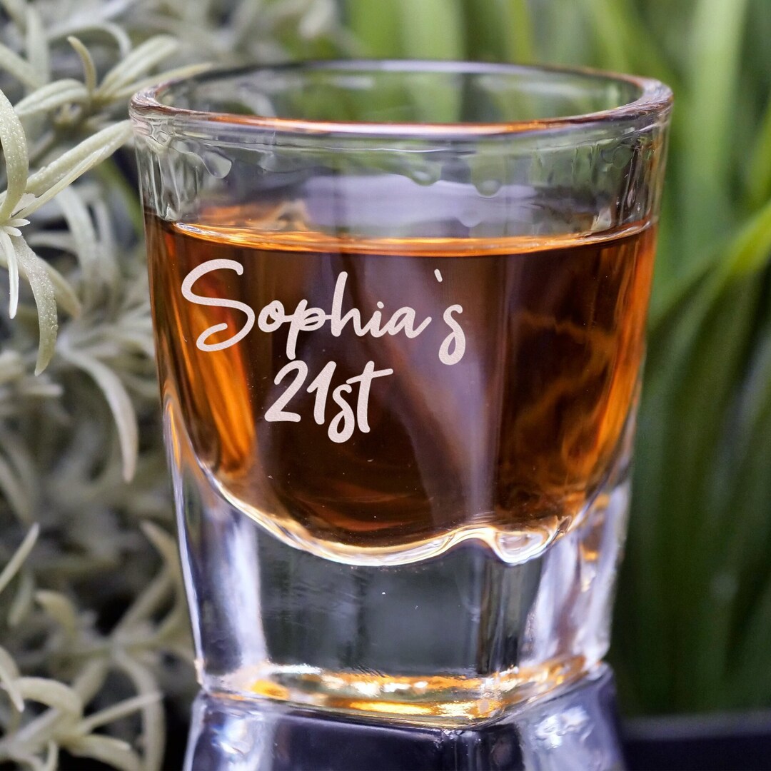 Personalized 21st Birthday Shot Glass Custom Shot Glass for 21st ...